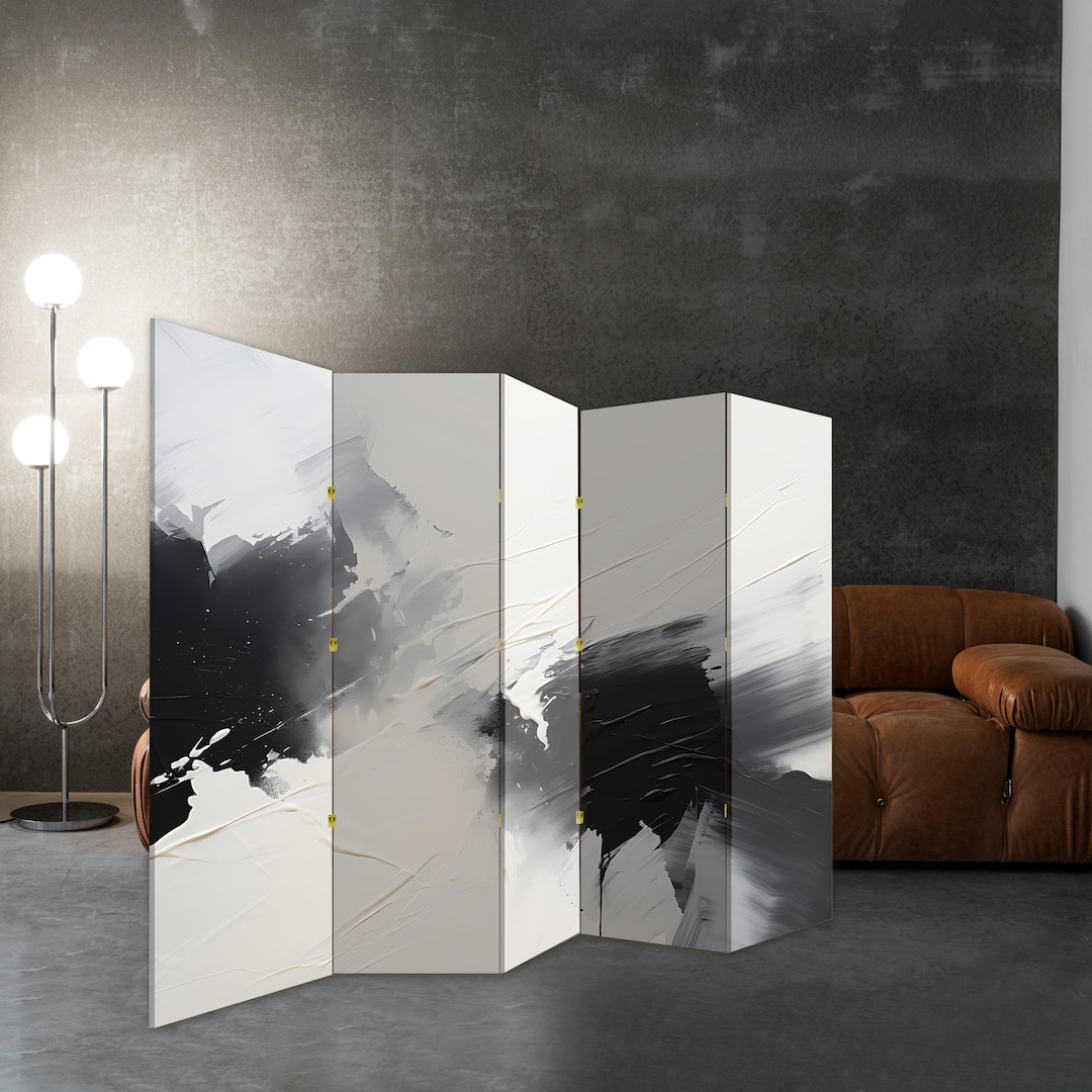 Abstract Textured Room Divider Modern Painting Wall Divider Decorative ...