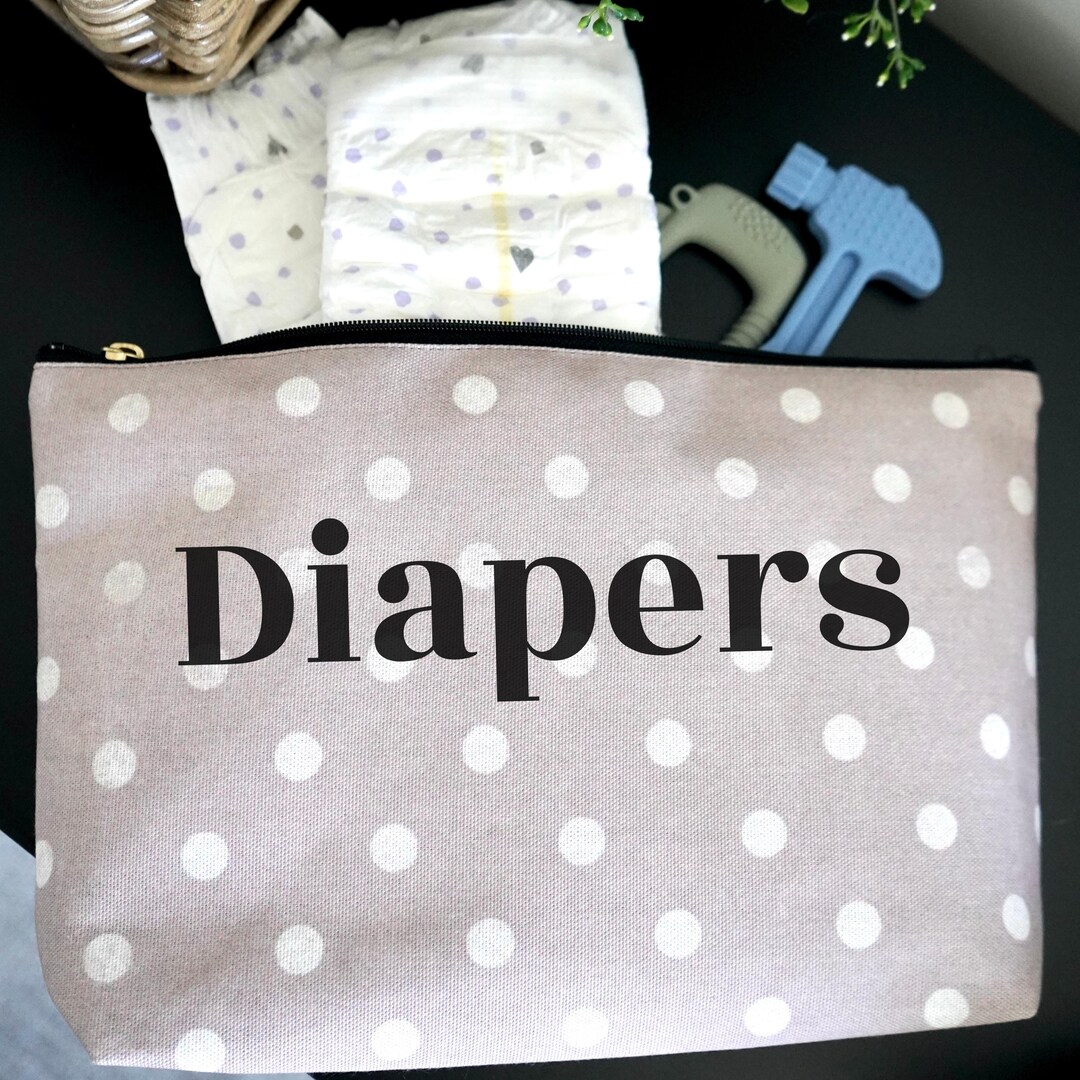 Diaper Bag Organizer for Daycare Travel Pouch for Diapers Zipper Pouch ...