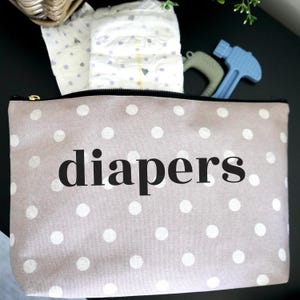Diaper Bag Organizer for Daycare Travel Pouch for Diapers Zipper Pouch ...