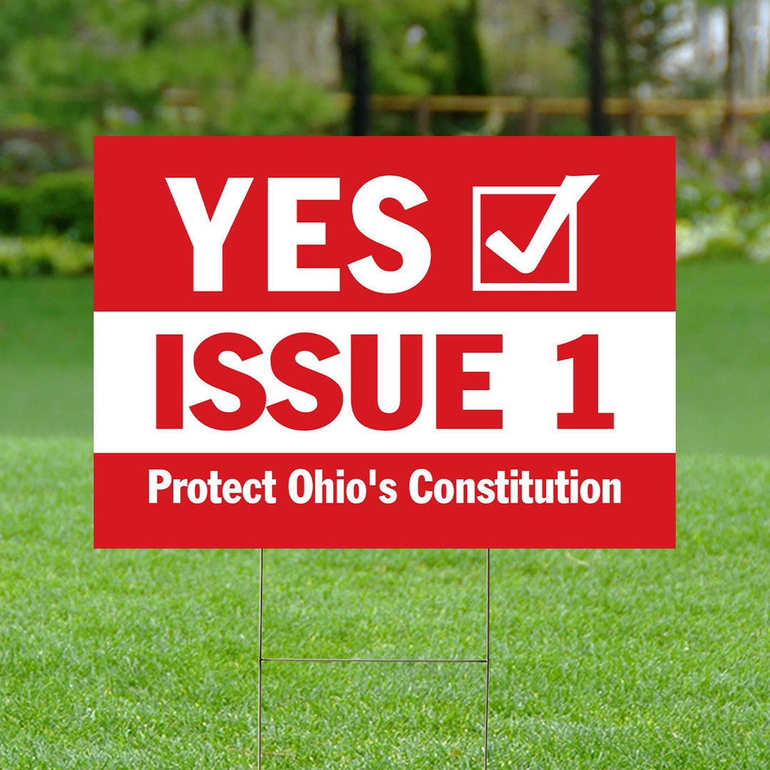 Vote Yes on Issue Ohio Aug 8th Yard Sign Vote Ohio Pro Choice - Etsy