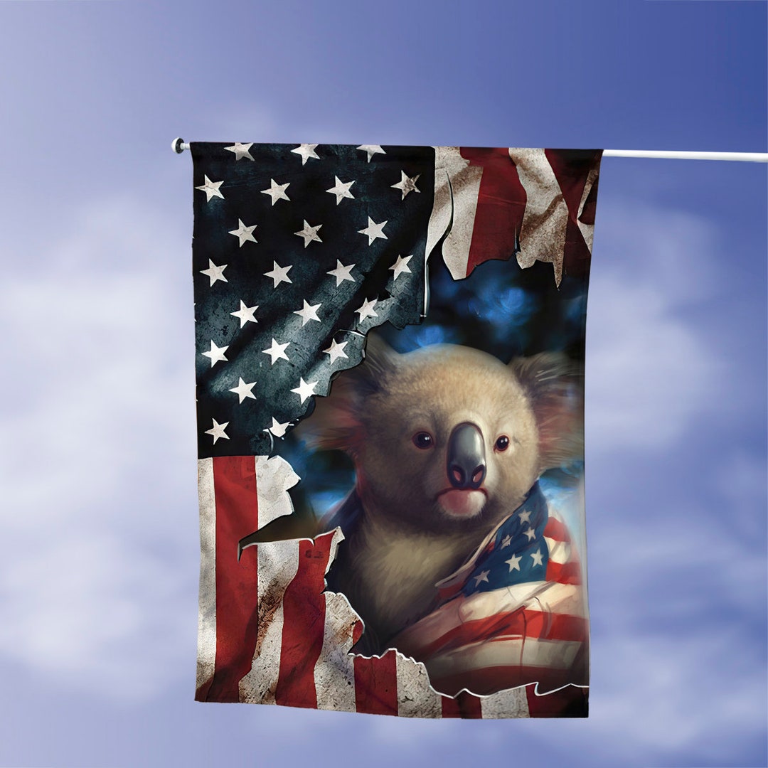 Love Koala Happy Independence Day Flag Love Koala Flag Koala - Etsy