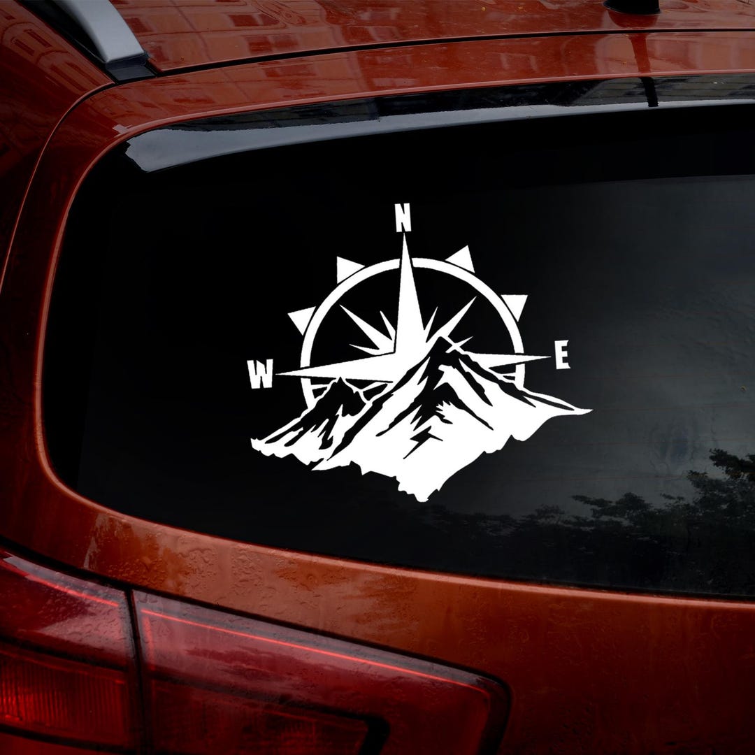 Compass Sticker Compass Sticker for Car Motorcycle, Laptop JDM Vinyl ...