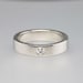 Hammered White Gold Wedding or Engagement Ring With White Diamond ...