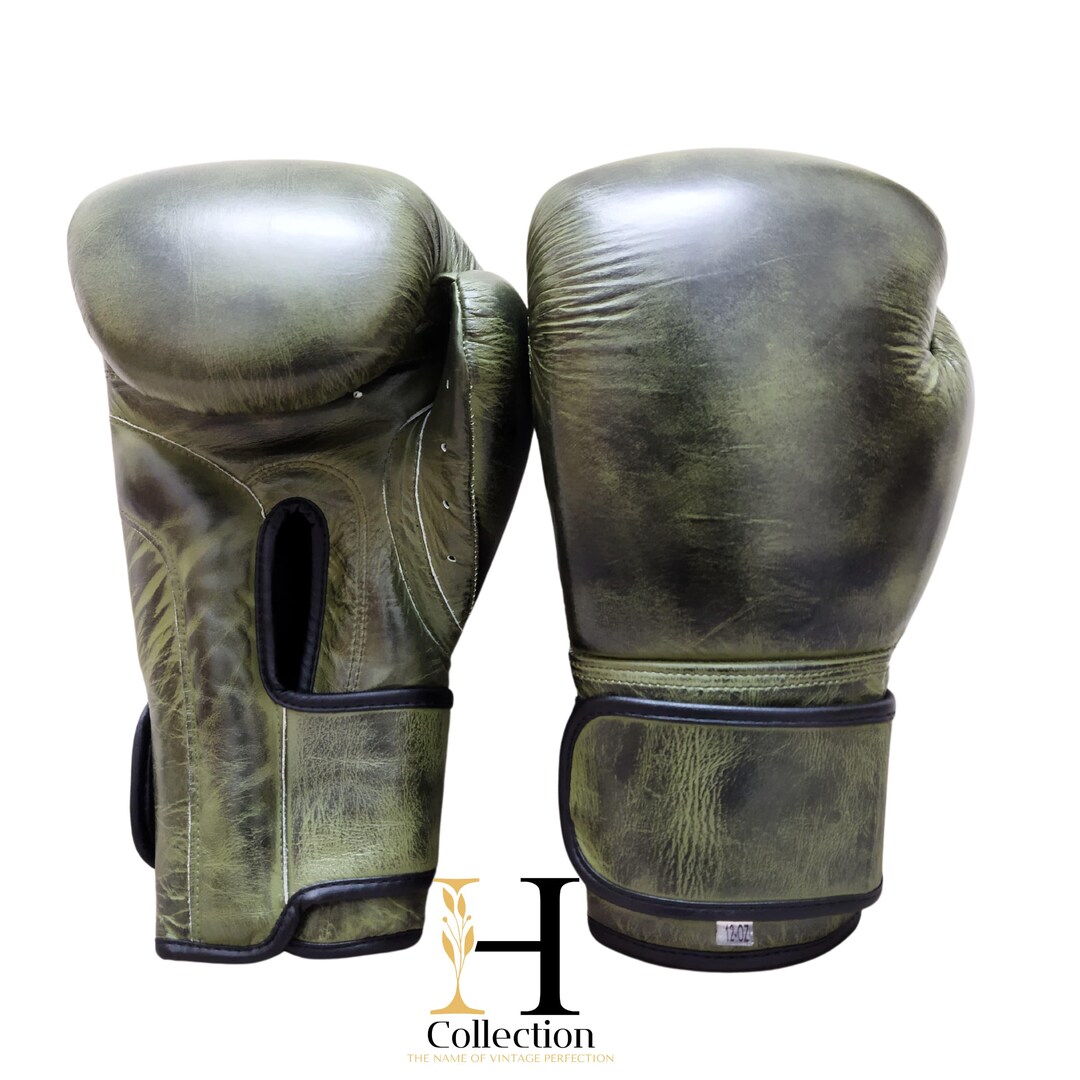 Double Camo Tone Pure Leather Boxing Gloves Heavy-duty Training ...