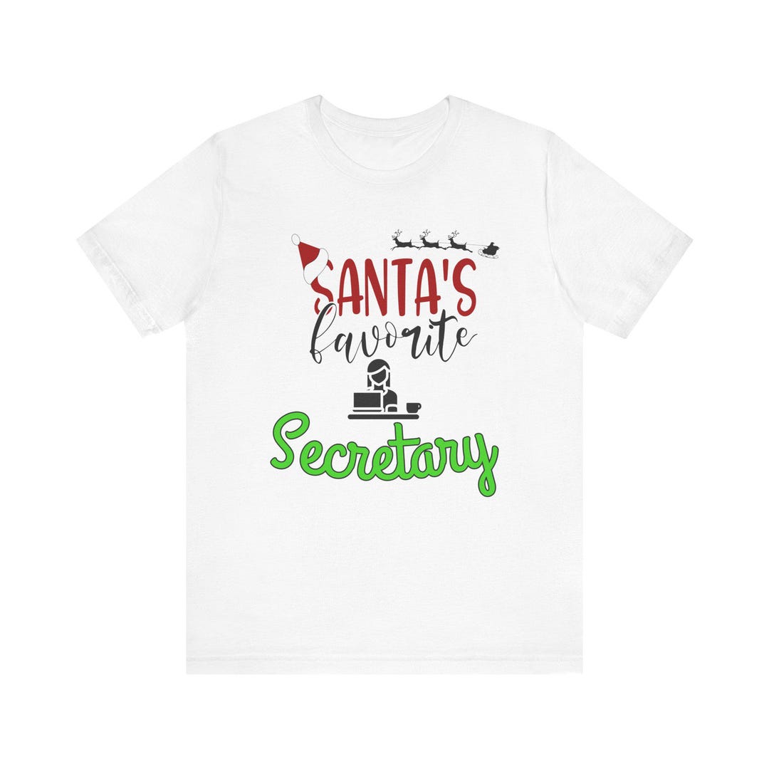 Santa's Favorite Secretary Shirt, Secretary Christmas T-shirt, Fun ...