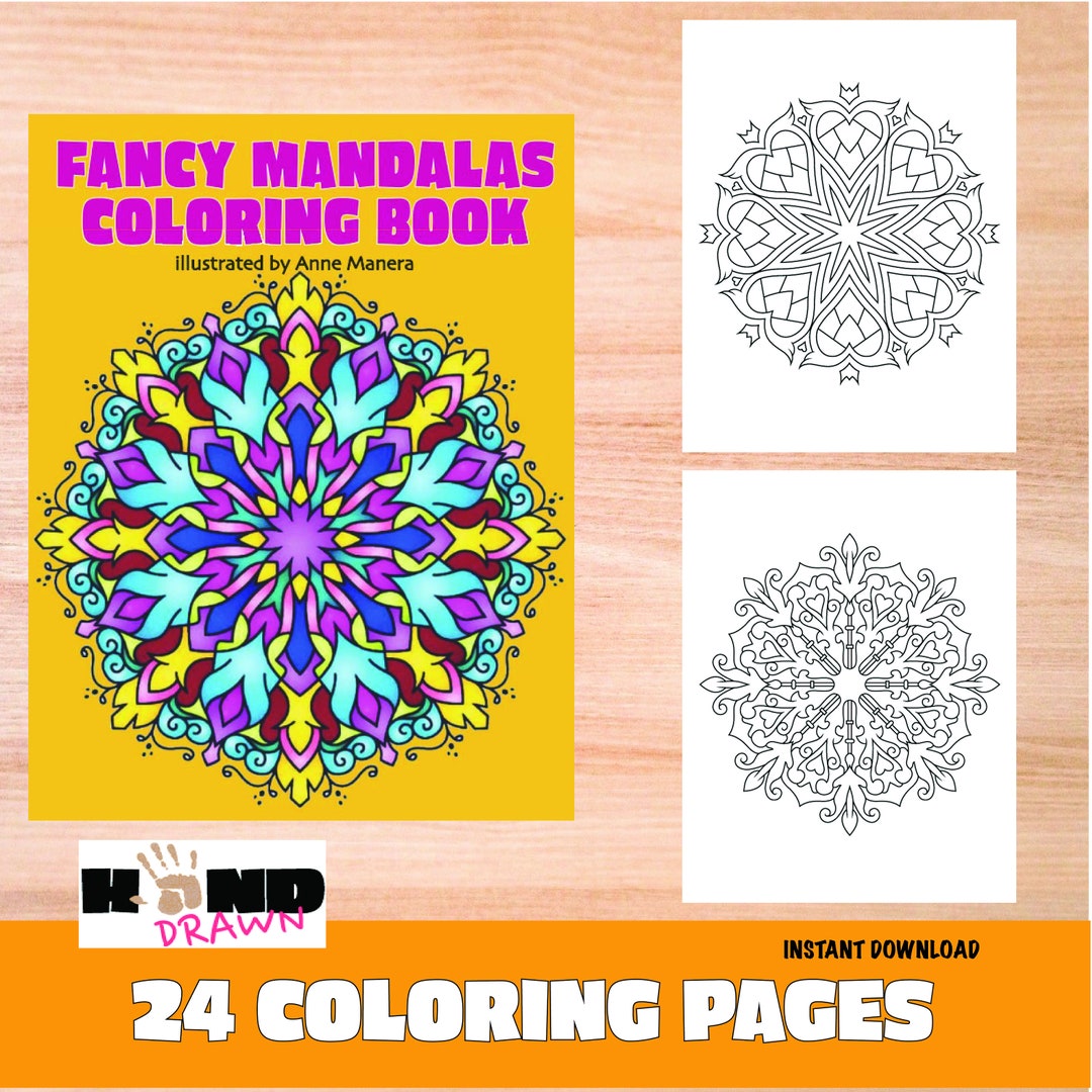 Fancy Mandalas Coloring Bookinstant Download - Etsy