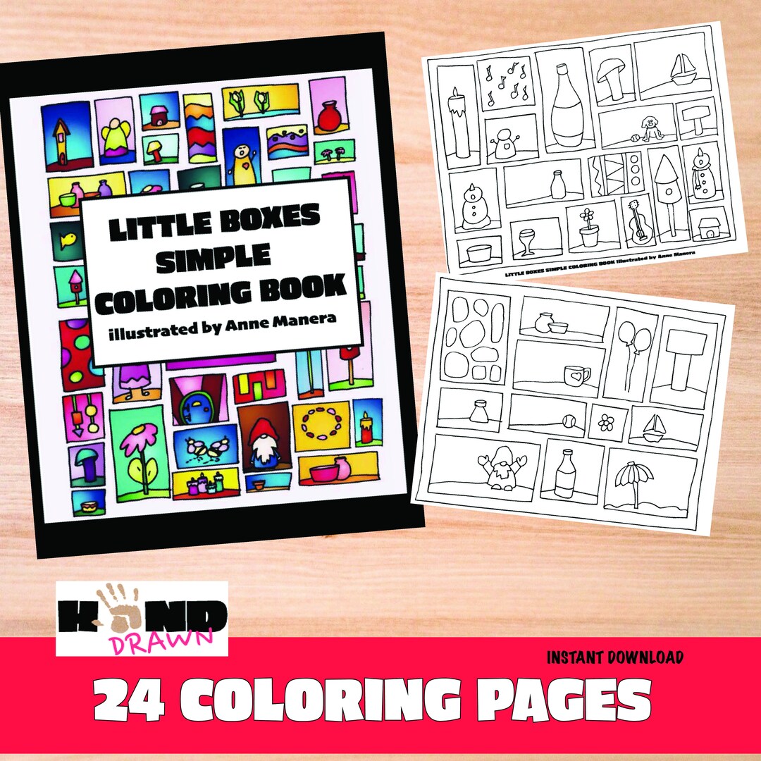 Little Boxes Simple Coloring Book Illustrated by Anne Manera Instant ...