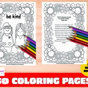 Just Be Coloring Book Inspiring Words of Wisdom to Brighten up Your ...