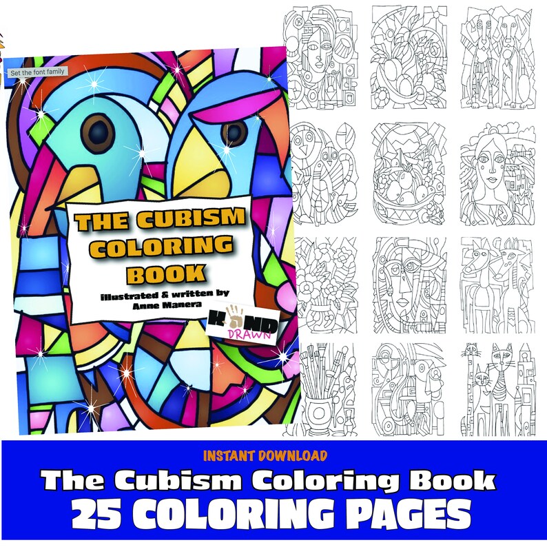 The Cubism Coloring Book Written and Illustrated by Anne Manera PDF ...