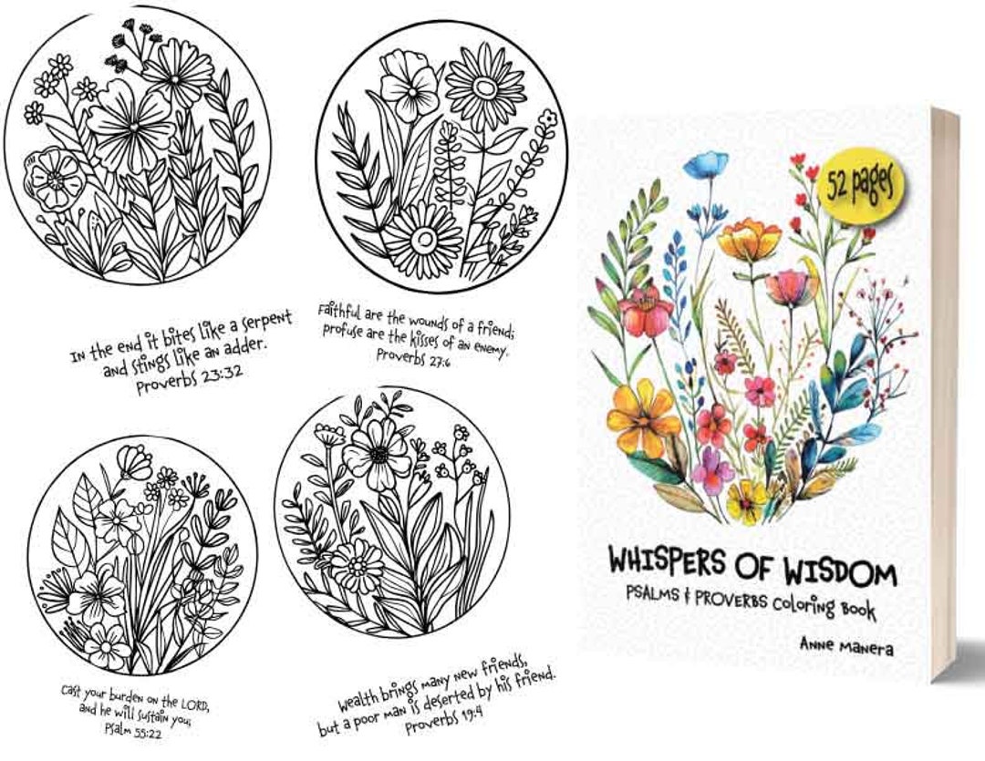 Whispers of Wisdom Psalms & Proverbs Coloring Book by Anne Manera ...