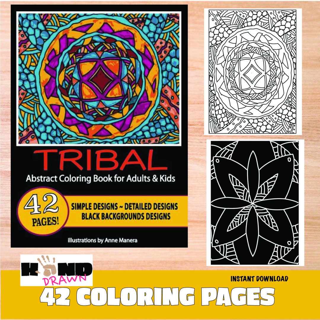 Tribal Abstract Patterns Coloring Book Illustrated by Anne ...