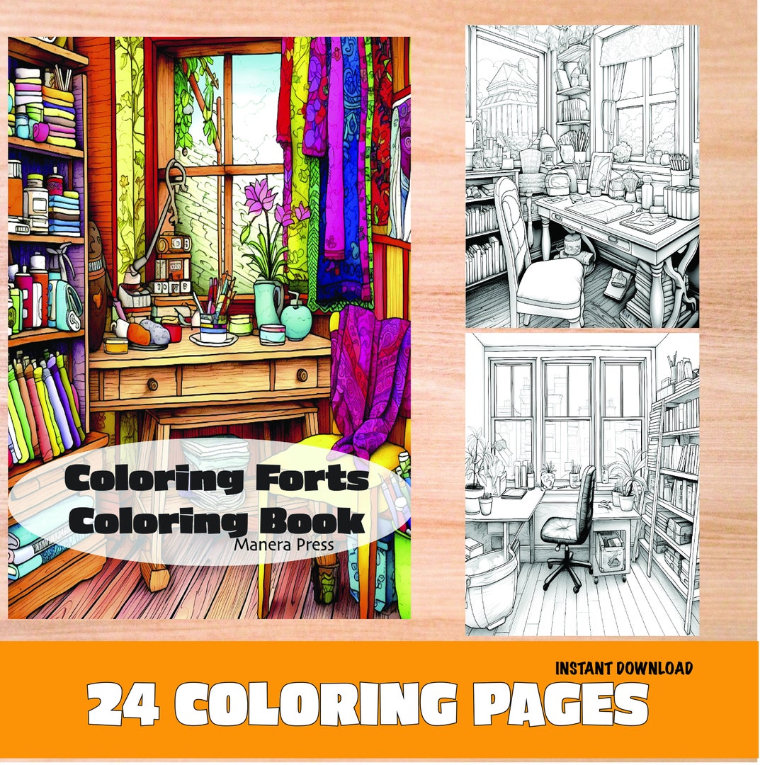 Coloring Forts Coloring Book Illustrated by Anne Manera Instant ...