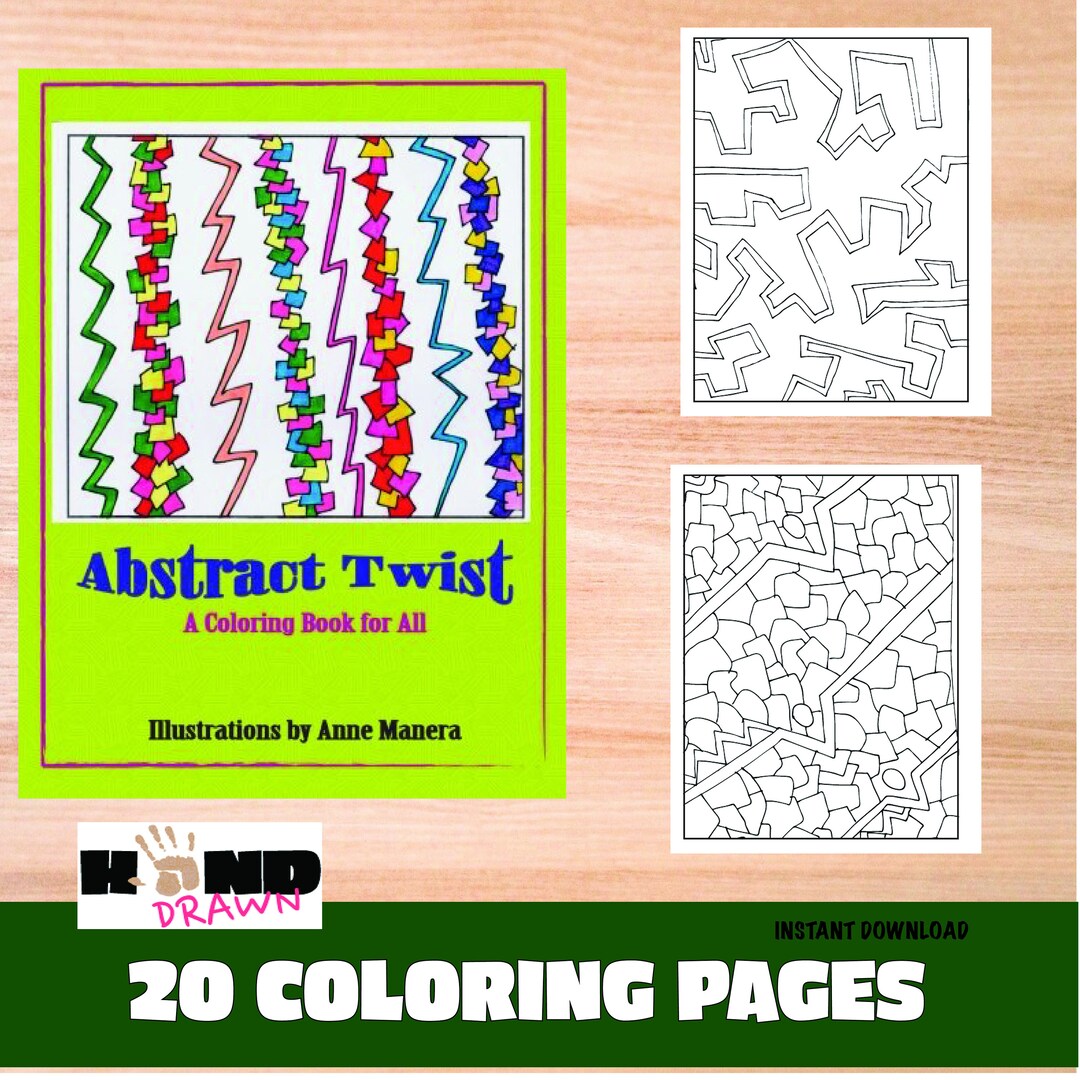 Abstract Twist Coloring Book Illustrated by Anne Manera Instant ...