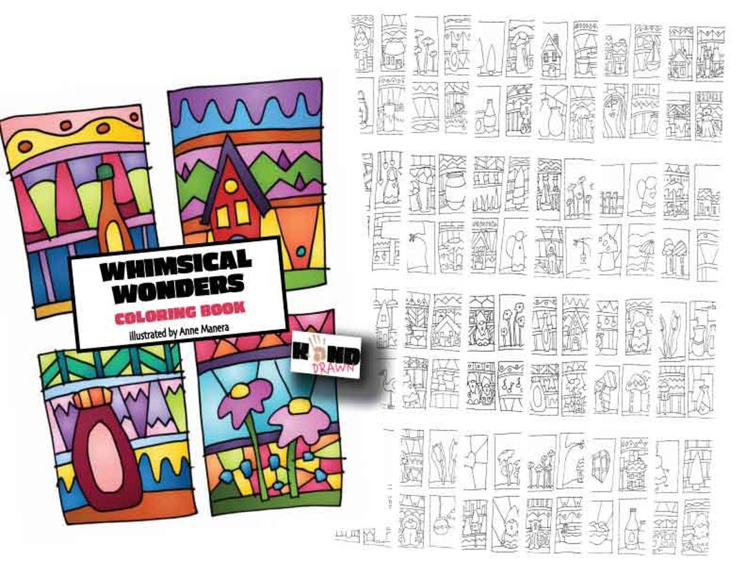 Whimsical Wonders Coloring Book Illustrated by Anne Manera Instant ...