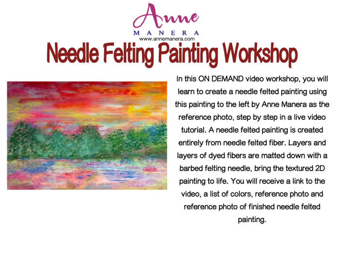 Abstract Tree Landscape Needle Felting Video Tutorial With Anne Manera ...