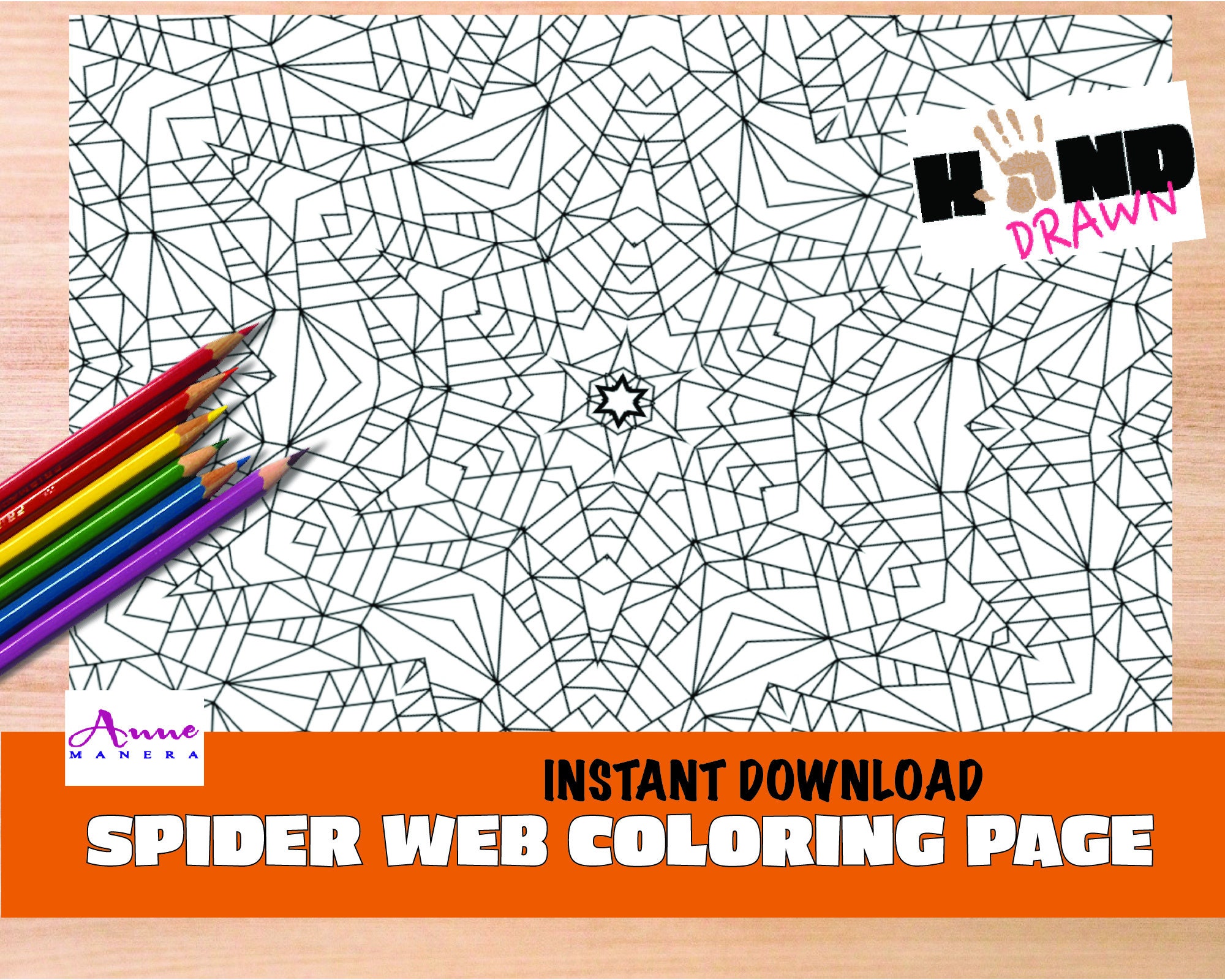 Spiderman Web Coloring Page