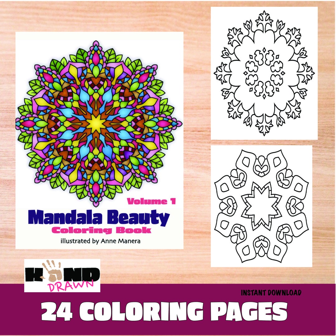 Mandala Beauty Volume 1 Coloring Book Illustrated by Anne Manerainstant ...