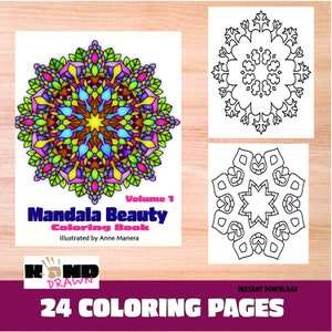 Mandala Beauty Volume 1 Coloring Book Illustrated by Anne Manerainstant ...