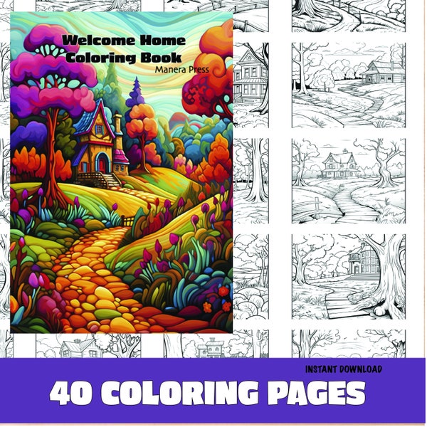 Welcome Home Coloring Book - Etsy