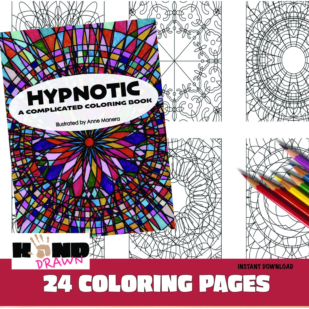 HYPNOTIC A Complicated Coloring Book Illustrated by Anne Manera Instant ...