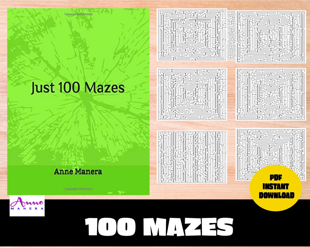 Just 100 Mazes PDF Instant Download - Etsy