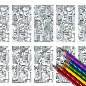 Bookshelf Patterns Coloring Book Instant Download 36 Pages - Etsy