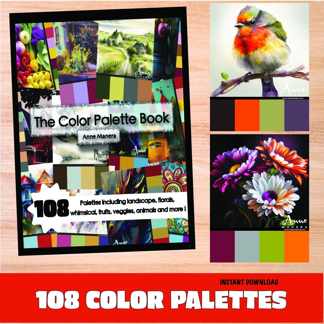 The Color Palette Book 108 Color Palettes Instant Download - Etsy