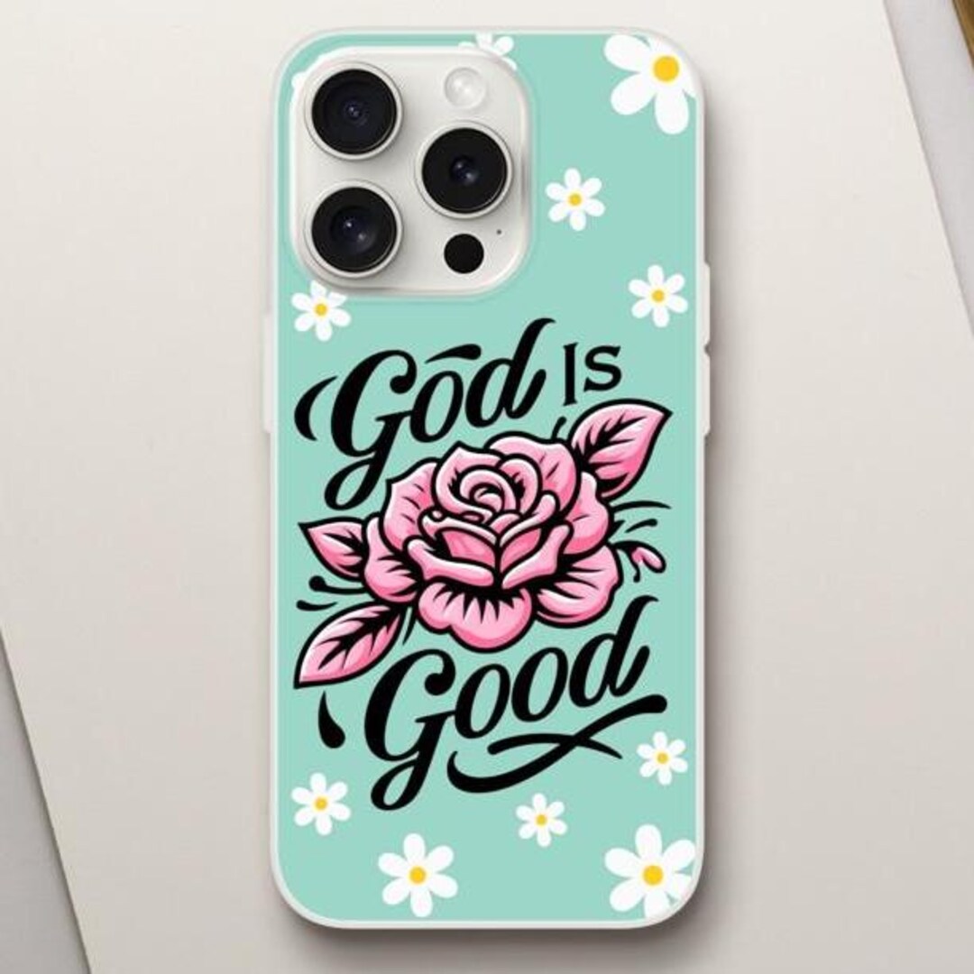 Floral God is Good Bible Verse Flexi iPhone Case, Christian Gifts ...