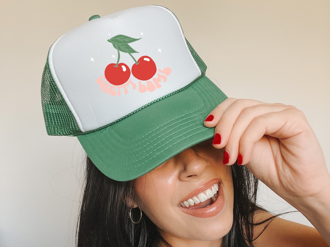 Cherry Trucker Hat Trendy Cherry Trucker Hat Preppy Trucker Hat Cherry ...