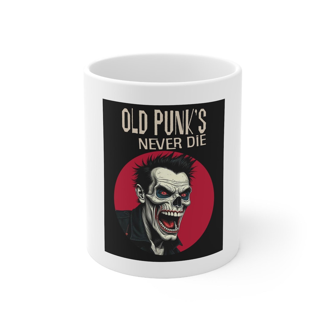 Coffee Mug, Old Punks Never Die Coffee Mug, Retro Punk Tea Cup, 11oz ...
