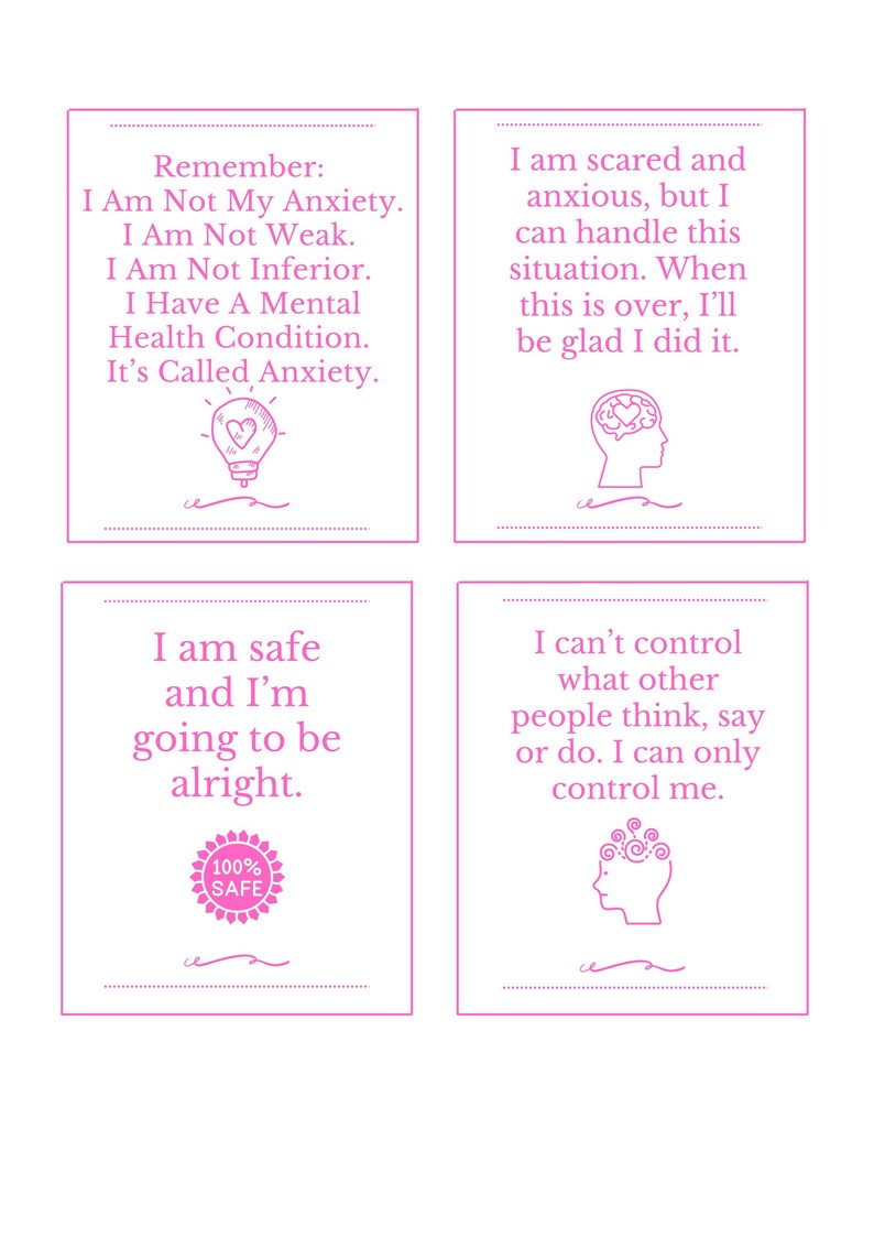 DBT Coping Skills Flash Cards: Mental Health, PTSD (printable) - Etsy