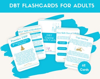 DBT Coping Skills Flash Cards: Mental Health, PTSD (printable) - Etsy