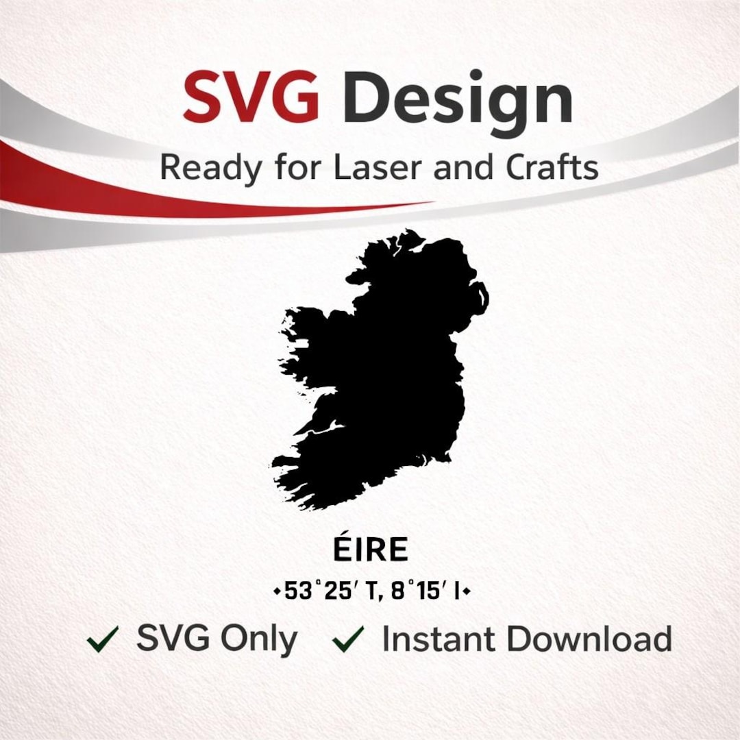Ireland SVG Map, Ireland Map SVG, Ireland Outline SVG, Ireland Cricut ...