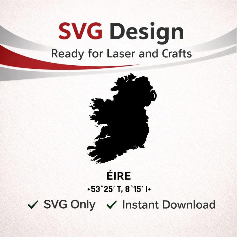 Ireland SVG Map, Ireland Map SVG, Ireland Outline SVG, Ireland Cricut ...