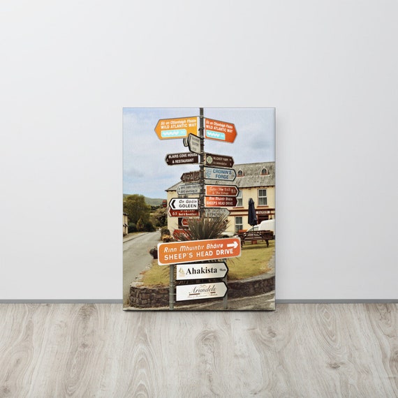 Crazy Irish Road Signs Durrus Co. CORK IRELAND Canvas - Etsy