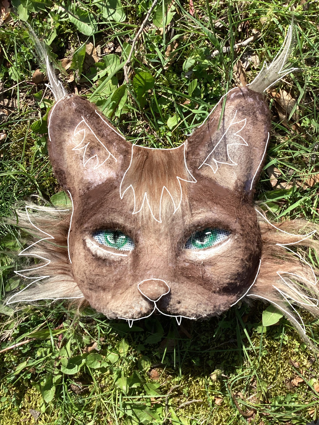 Brown Cat Therian Mask, Animal Costume, Quadrobics, Alterhuman ...