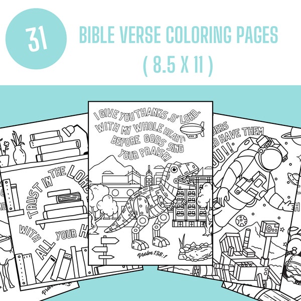 Printable Kids Bible Coloring Pages - Etsy