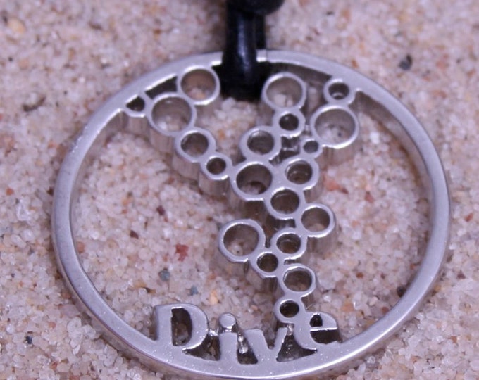 Scuba Diving Jewelry Scuba Diver Gear Pewter Pendant Round - Etsy
