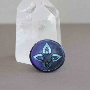Statement Glass Ring Cocktail Ring Fused Dichroic Glass Handmade in USA ...