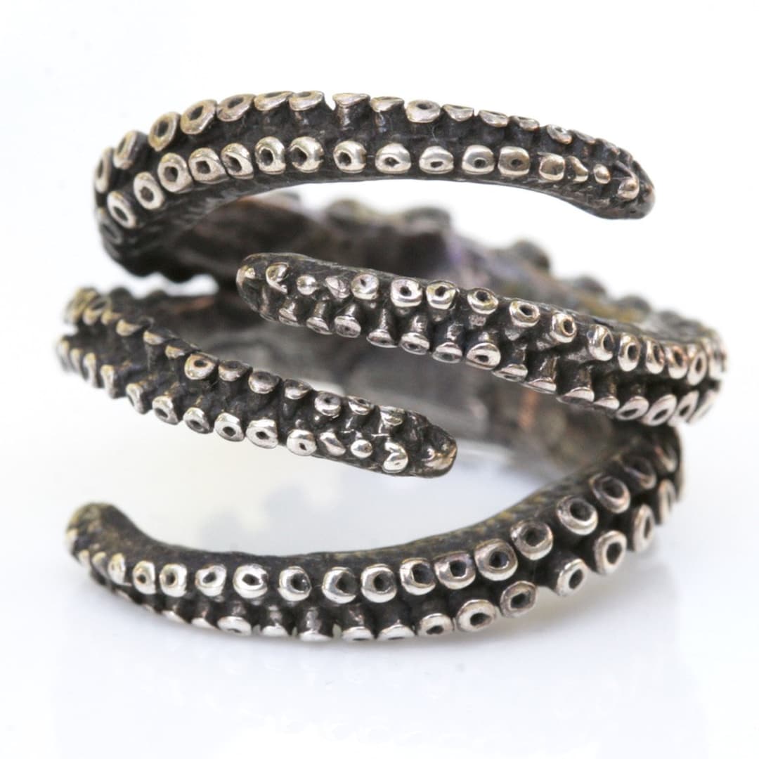 Octopus Ring Claw Ring Tentacle Claw Ring Adjustable Ring Silver Ring ...