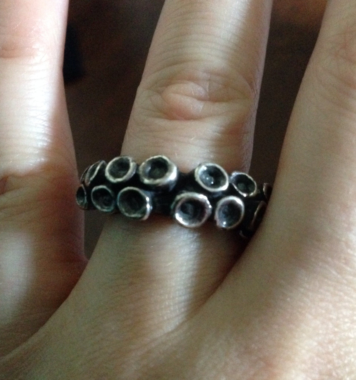 Tentacle Ring Silver Tentacle Ring Wedding Band Size 10 .925 - Etsy