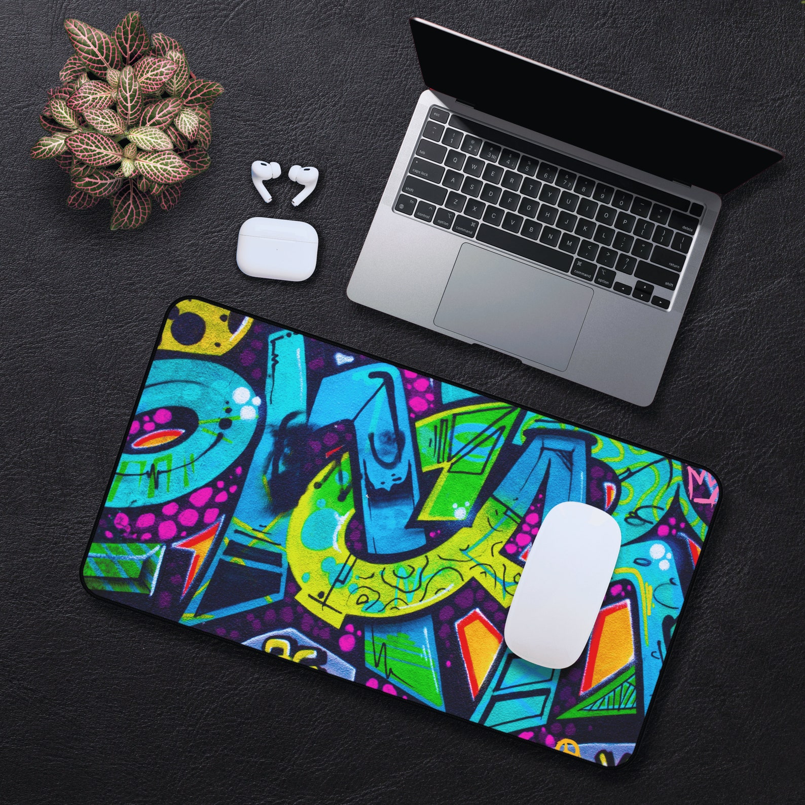 Graffiti Deskmat Desk Mat Aesthetic Custom Mouse Pad Desk Decor ...