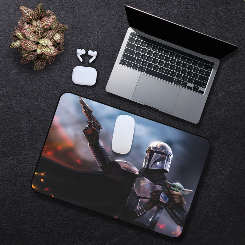Mandalorian Playmat Star Wars Unlimited Baby Yoda Mouse Pad Boba Fett ...