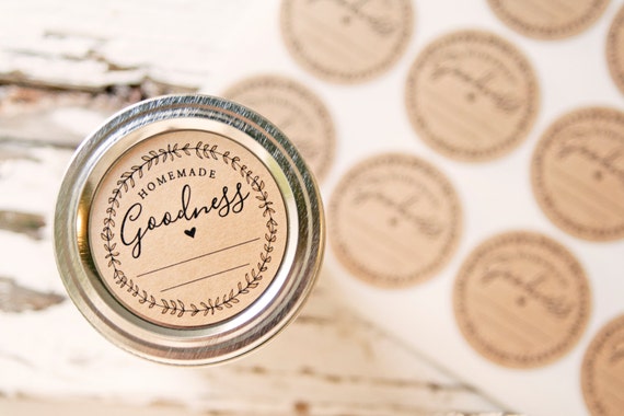 Home Baker Stickers Jam Jar Labels Homemade Goodness 20 | Etsy