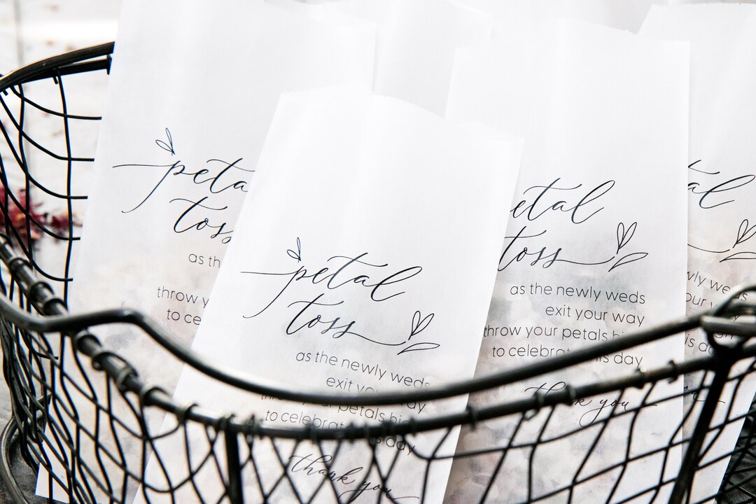 Wildflower Poem Petal Toss DIY Wedding Exit Large Size - Etsy Canada