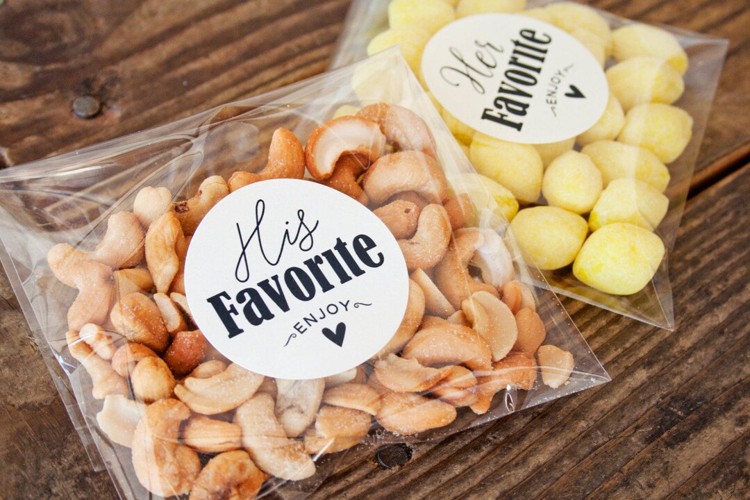 His Favorite & Her Favorite Wedding Favor Stickers - Pack of 20 - Etsy