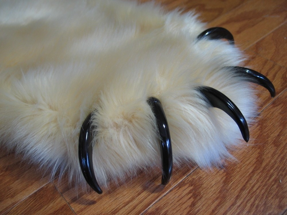 Polar White Faux Bearskin Rug - Etsy