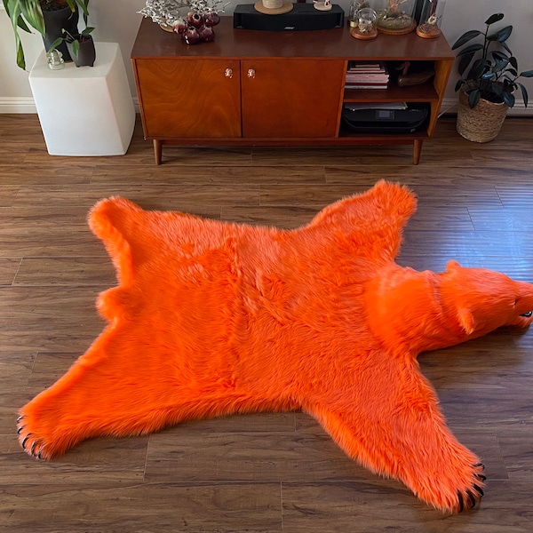 Faux Bearskin Rug - Etsy