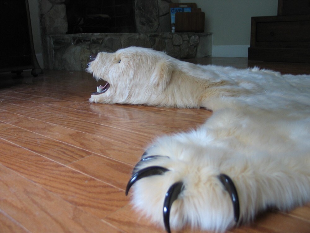 Polar White Faux Bearskin Rug - Etsy