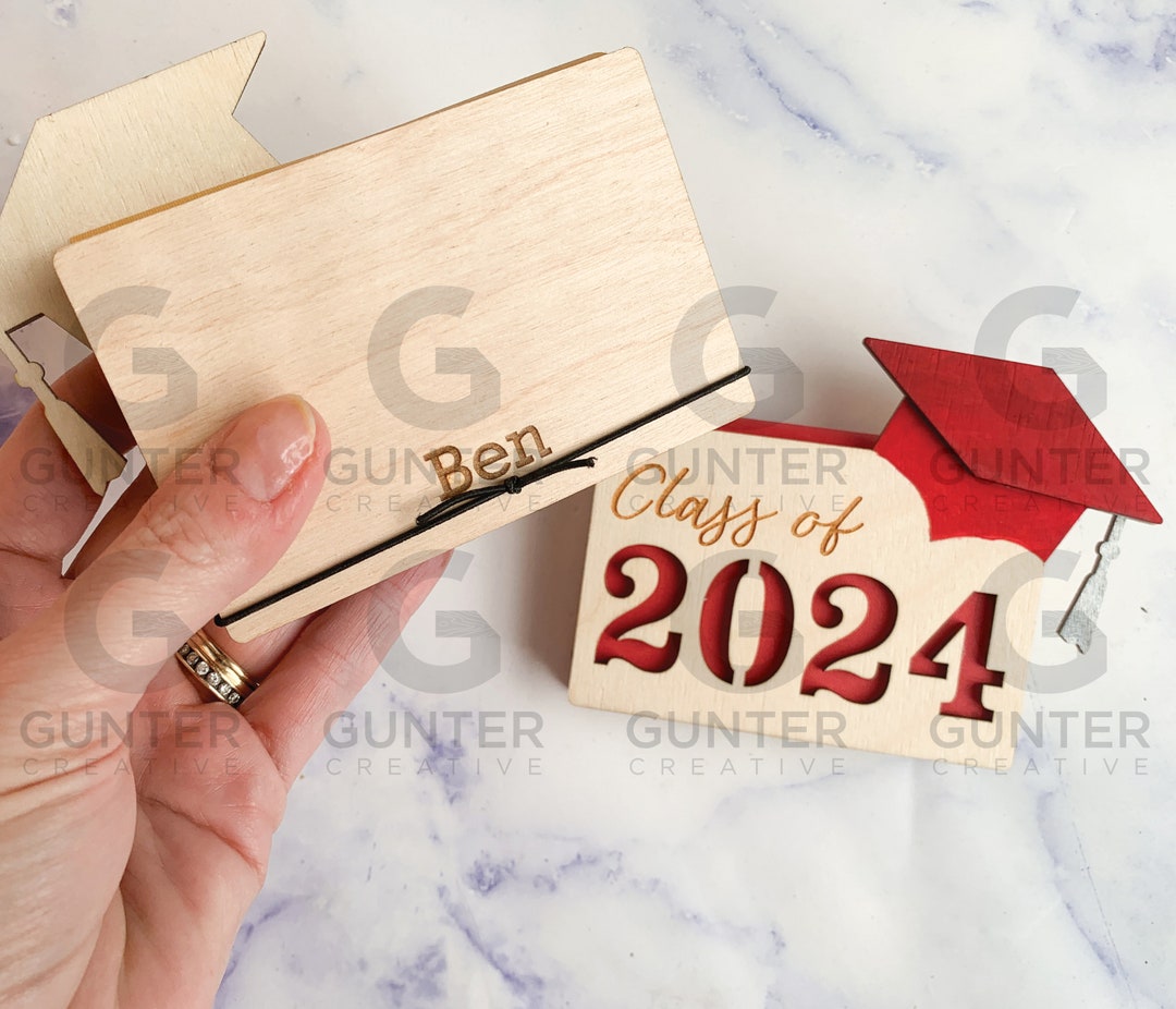 Gift Card Holder for Graduate, Personalized Folded Paper Book, for ...